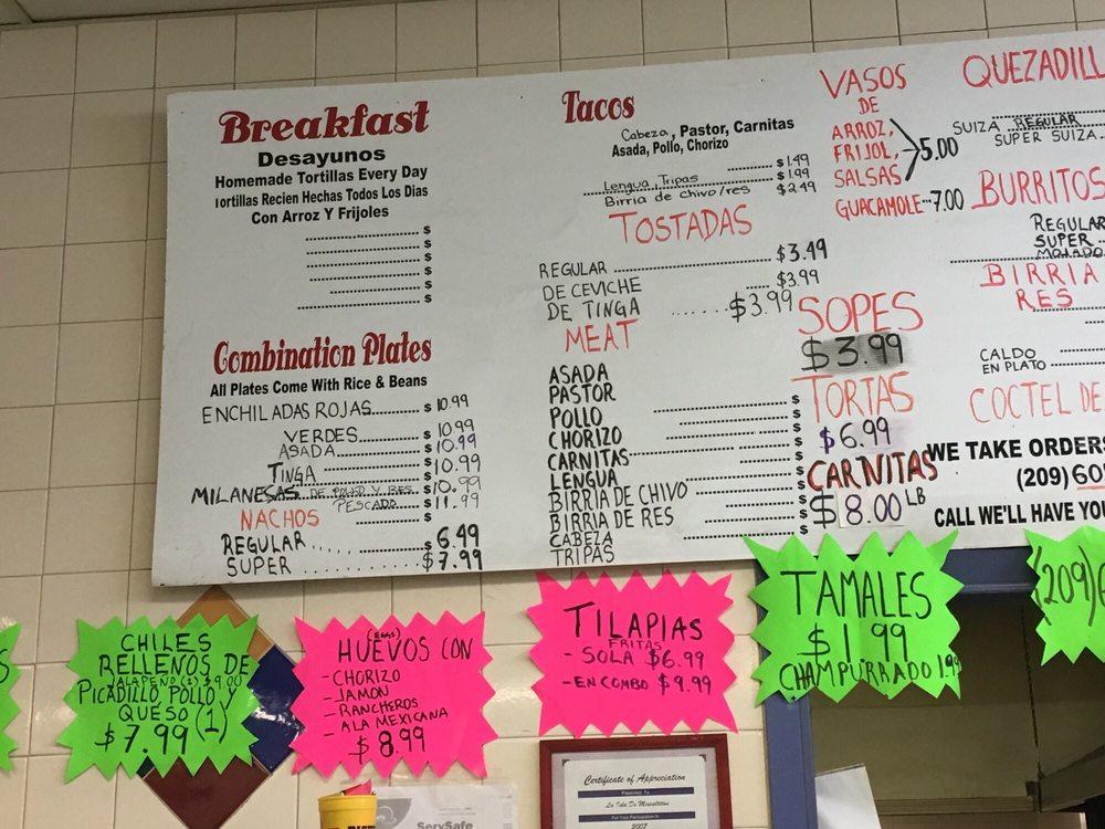 Menu at Supermercado Del Sol restaurant, Modesto