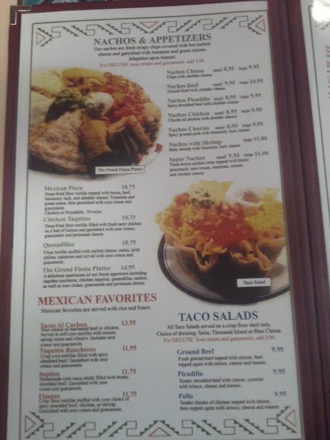 Menu at El Potrillo restaurant, Kelso, 300 Pacific Ave S