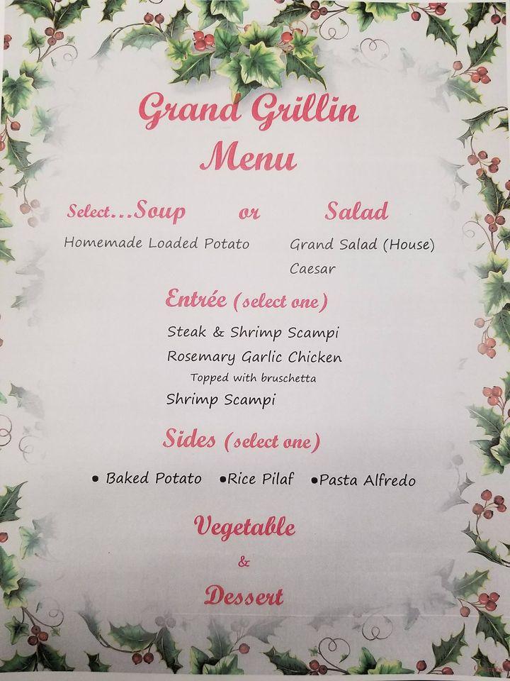 Menu at Grand Grillin, Lansing