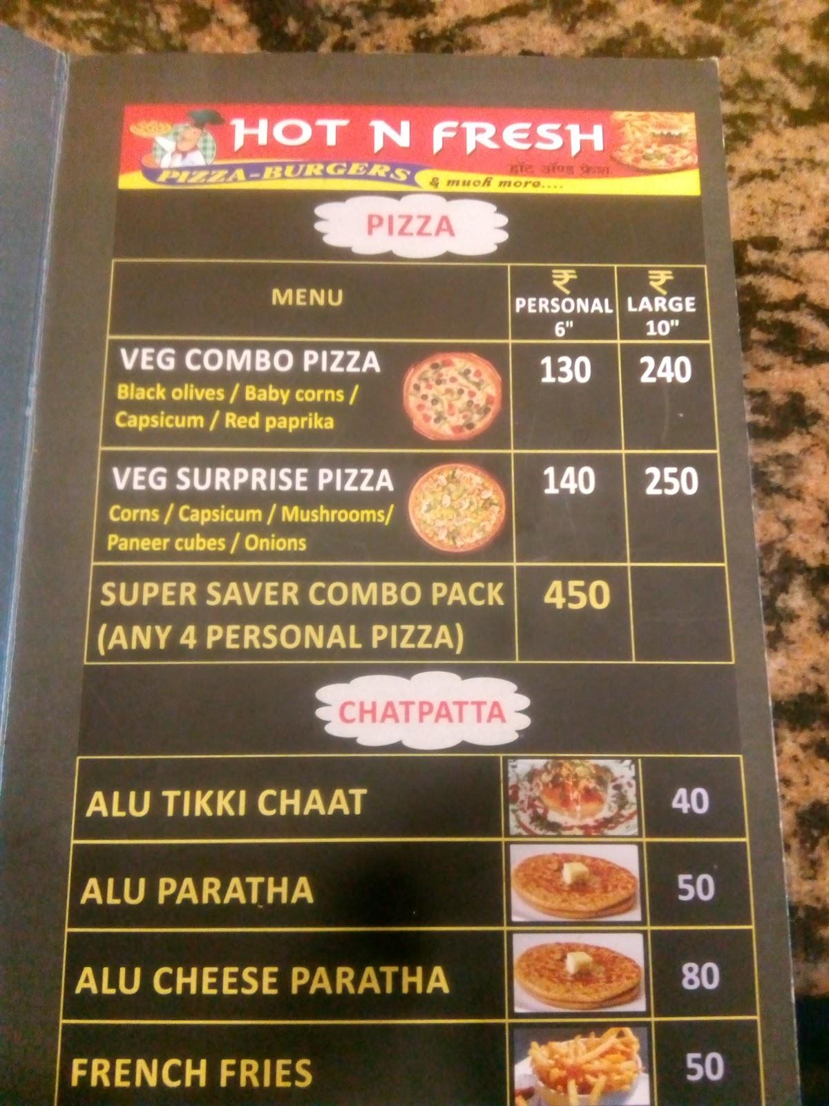 Menu at HOT N FRESH,Pure Veg Fastfood & Meal...., Dapoli