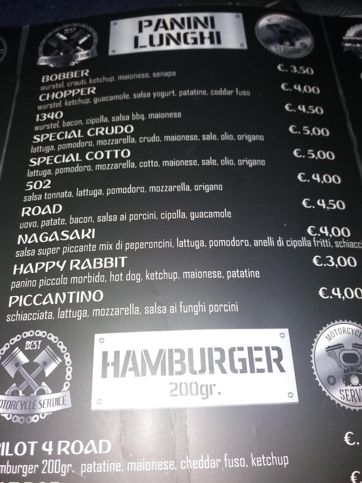 Menu at White Rabbit Pub, Locri