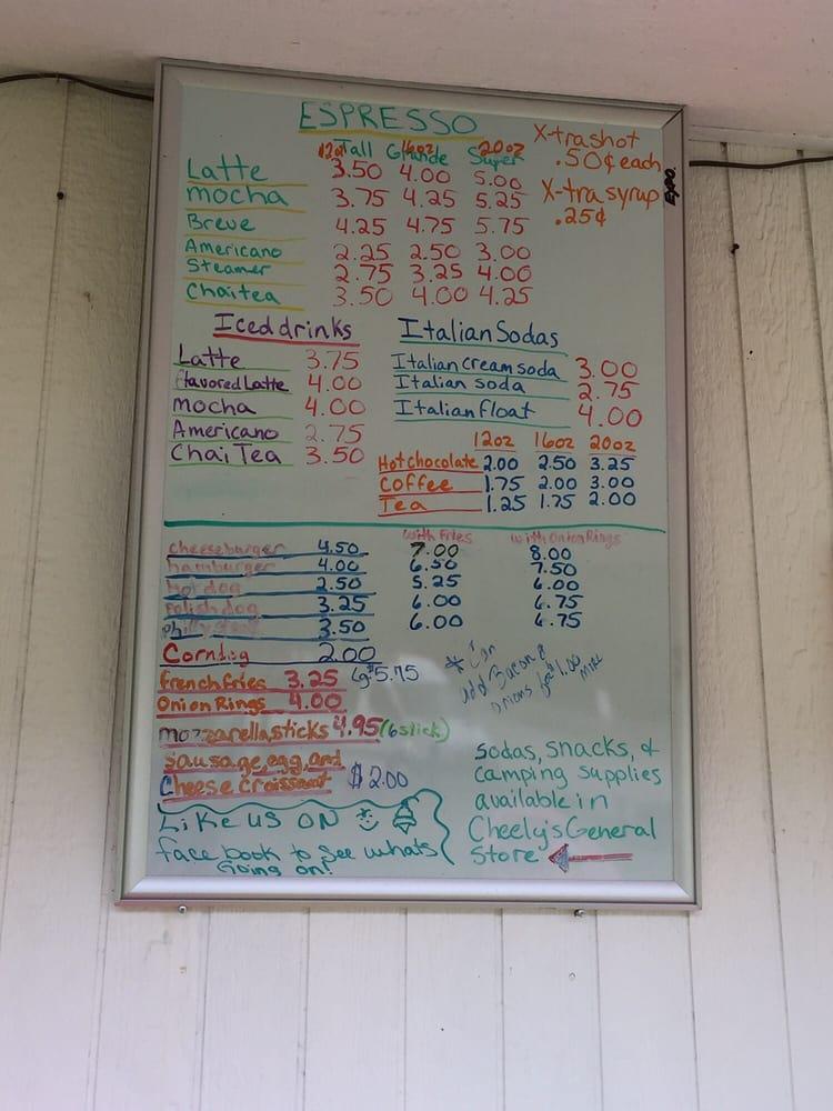 Menu at Rochelles Ice Cream Stop, Anchorage