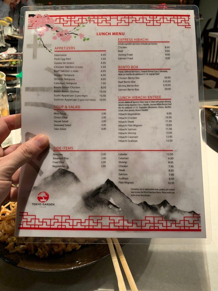 Menu at Tokyo Garden restaurant, Tulsa, E 108th St Ste X-10
