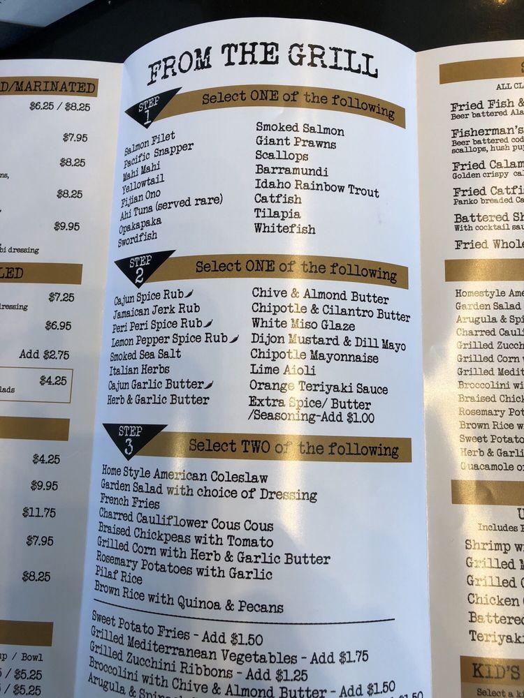 Menu at BlueSalt Fish Grill restaurant, Redondo Beach
