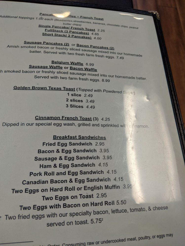Menu at Country Cafe, Mount Cobb, 229 Mt Cobb Hwy