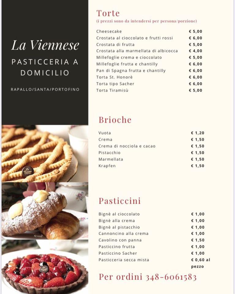 Menu da La Viennese pasticceria, Santa Margherita Ligure