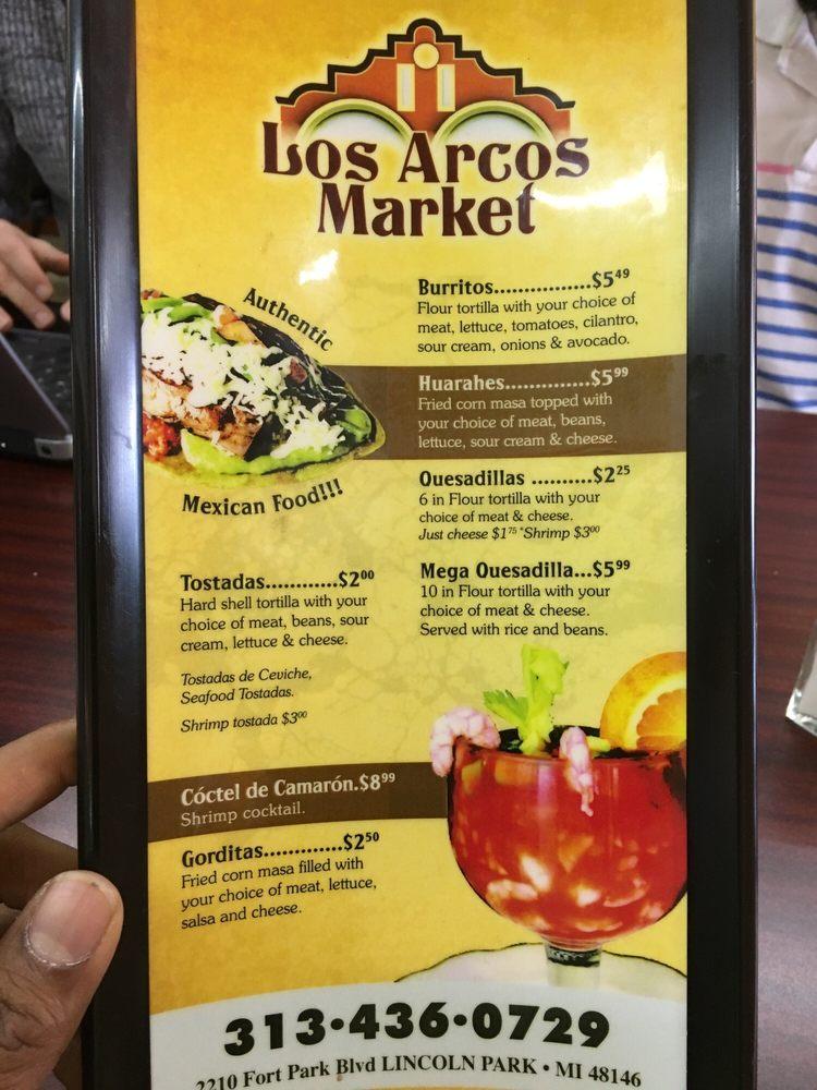 Menu at Los Arcos Market restaurant, Lincoln Park