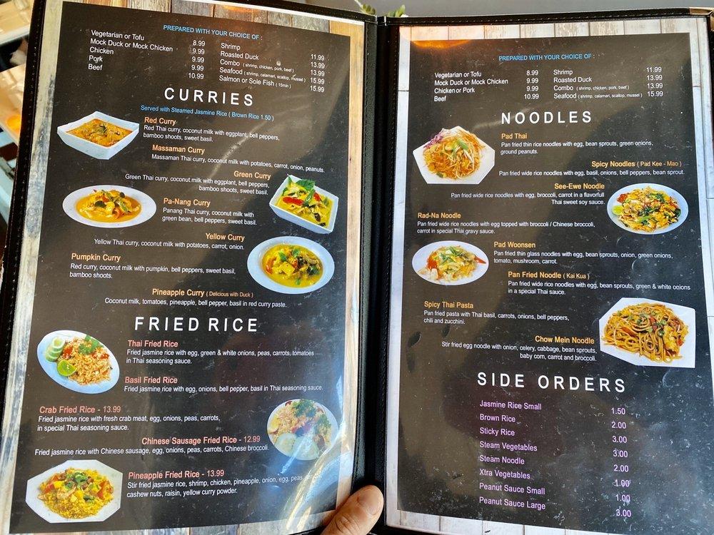 Menu at Pinto Thai Ramona restaurant, Ramona