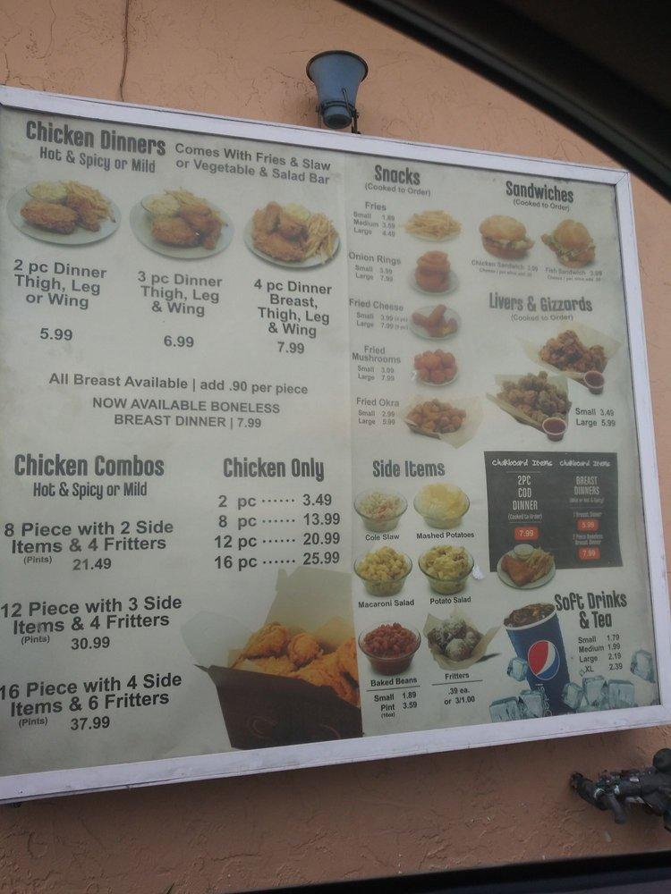 Menu at Krispy's Fried Chicken fast food, Groveland