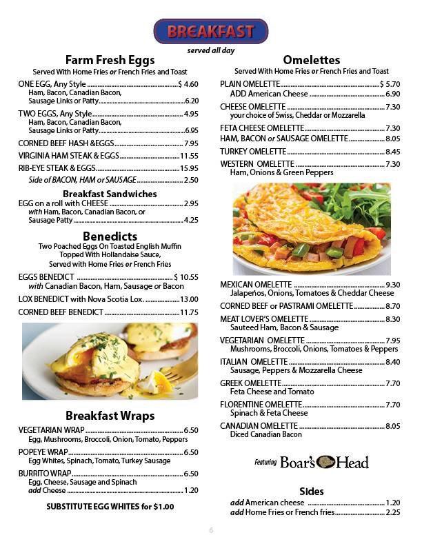 Menu at New Munson Diner restaurant, Liberty