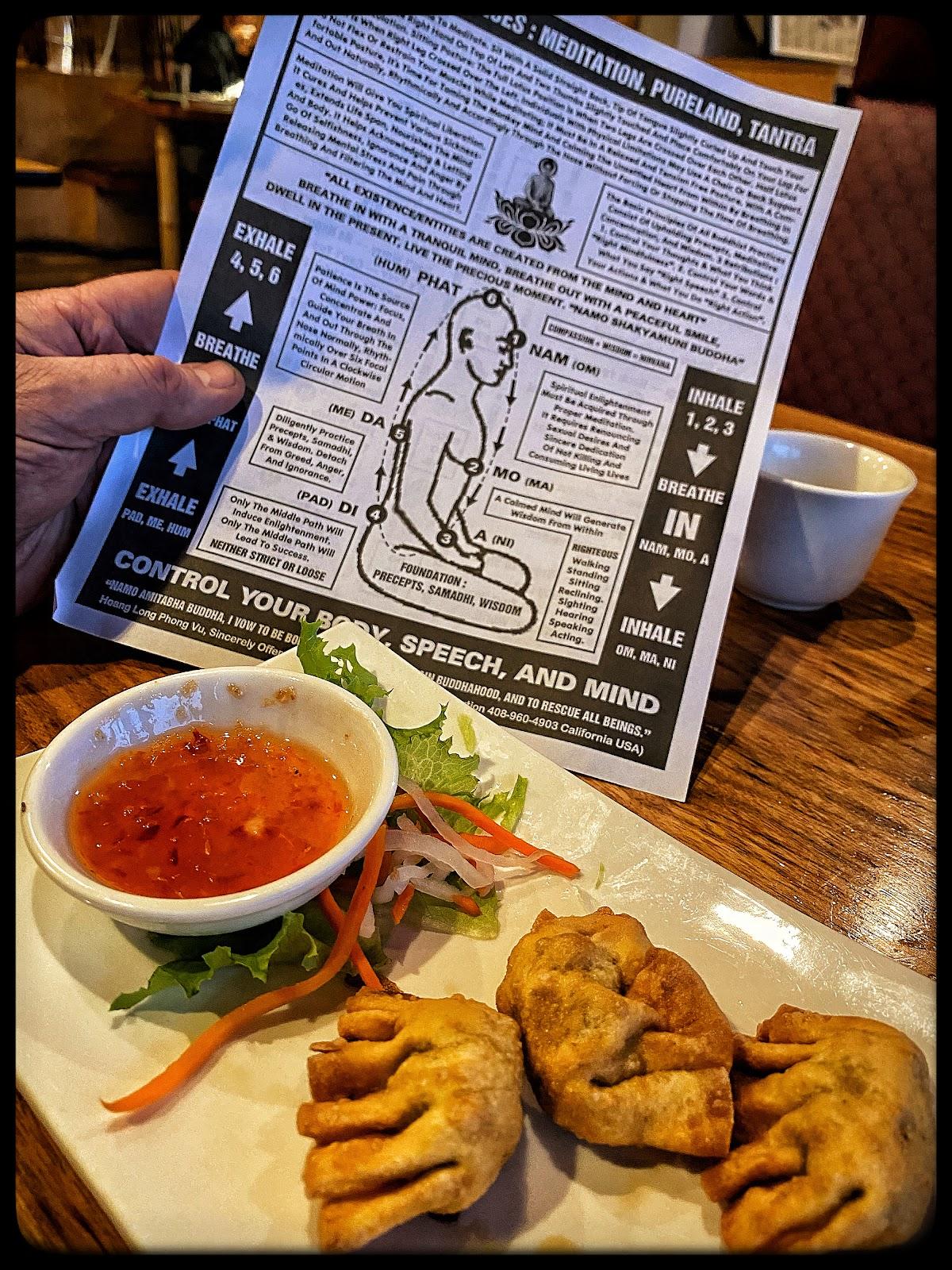 Menu at Pho Vi Van restaurant, Vancouver