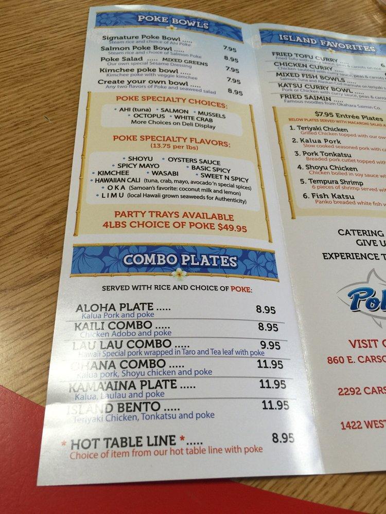 Carta del restaurante Poke Etc., National City