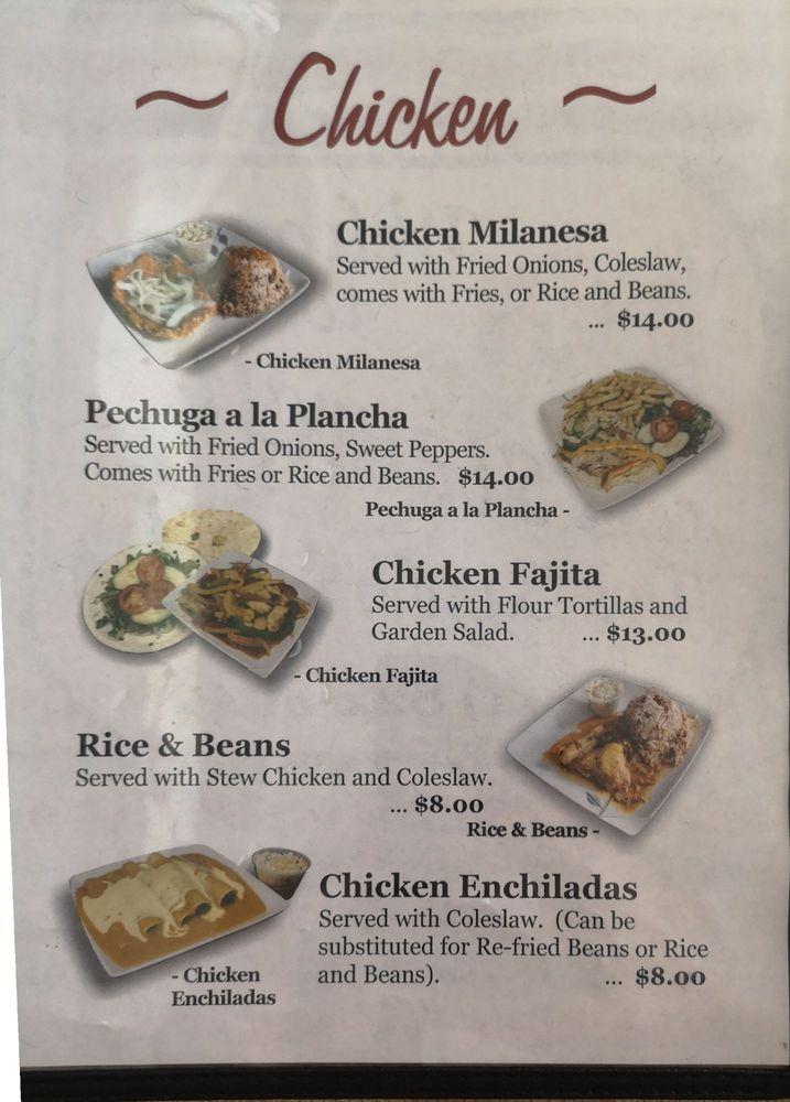 Menu at Resturante Dos Banderas restaurant, Morden, 11 River Road North