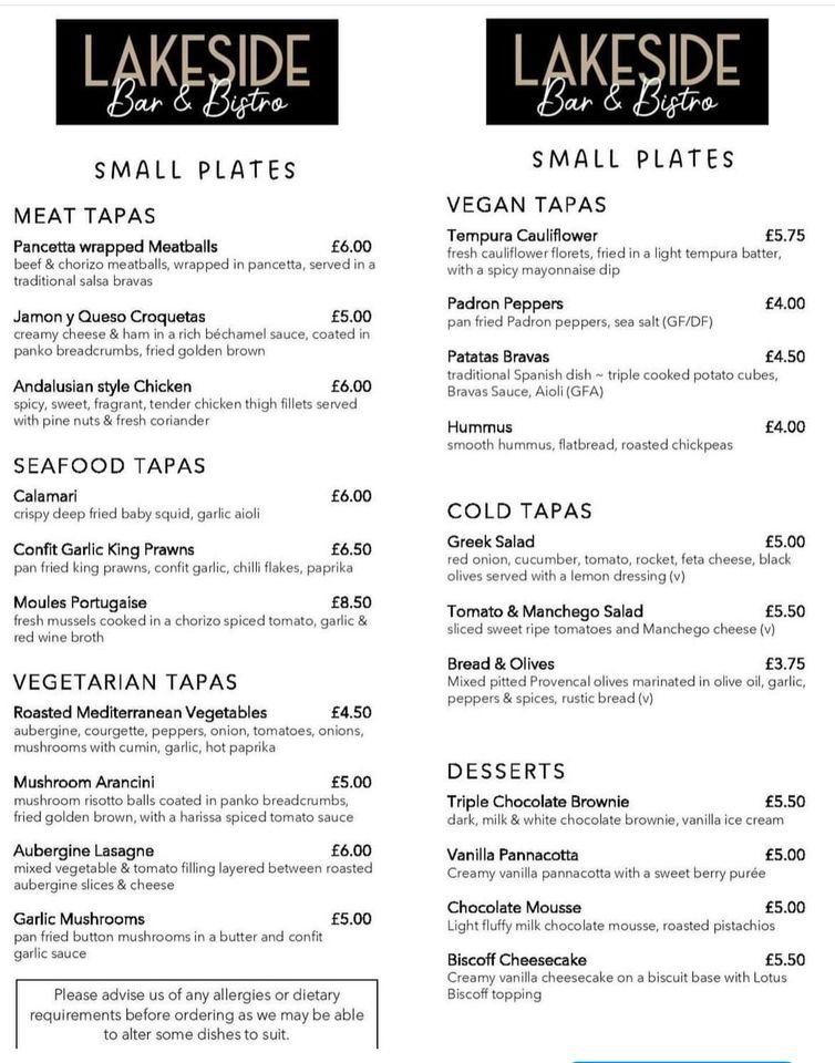 Menu at @Stanton Lakes restaurant, Stoney Stanton
