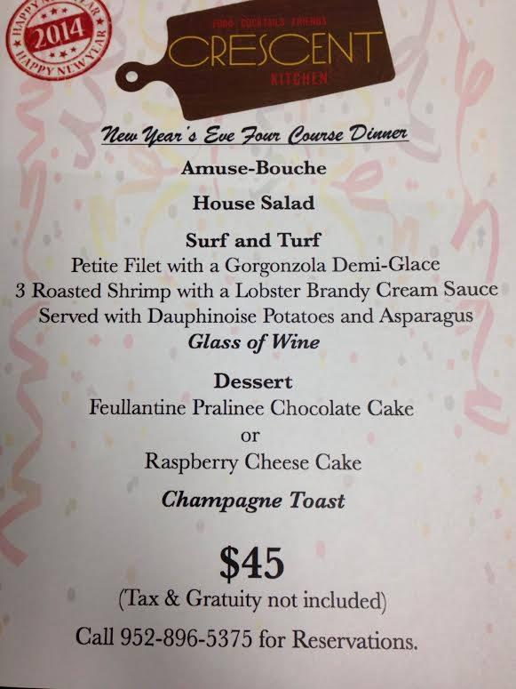 Menu at Crescent Kitchen pub & bar, Bloomington, Normandale Blvd