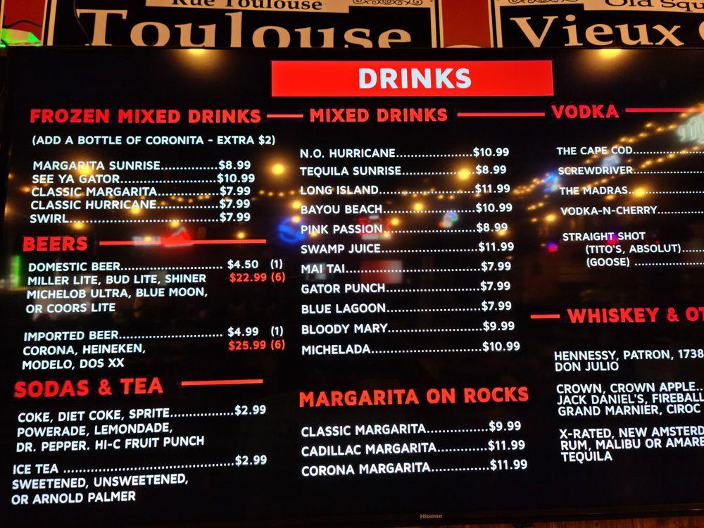 Menu at Red Claws Crab Shack pub & bar, Arlington