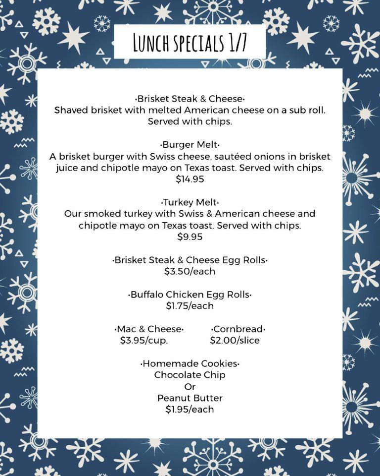 Menu at Chub's Blue Pig BBQ, Attleboro