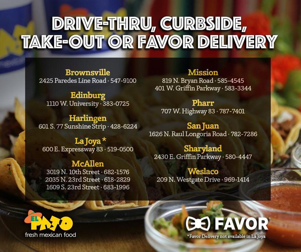 Menu at El Pato Mexican Food restaurant, Pharr, 707 W U.S. Hwy 83