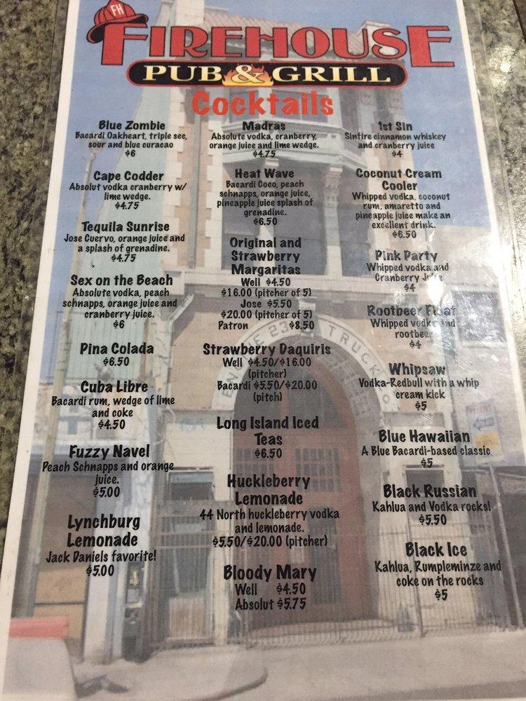 Menu at Firehouse Pub & Grill, Meridian