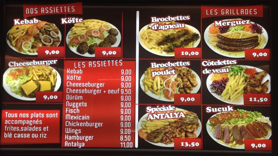 Menu at Resto Snack Antalya restaurant, Steinfort