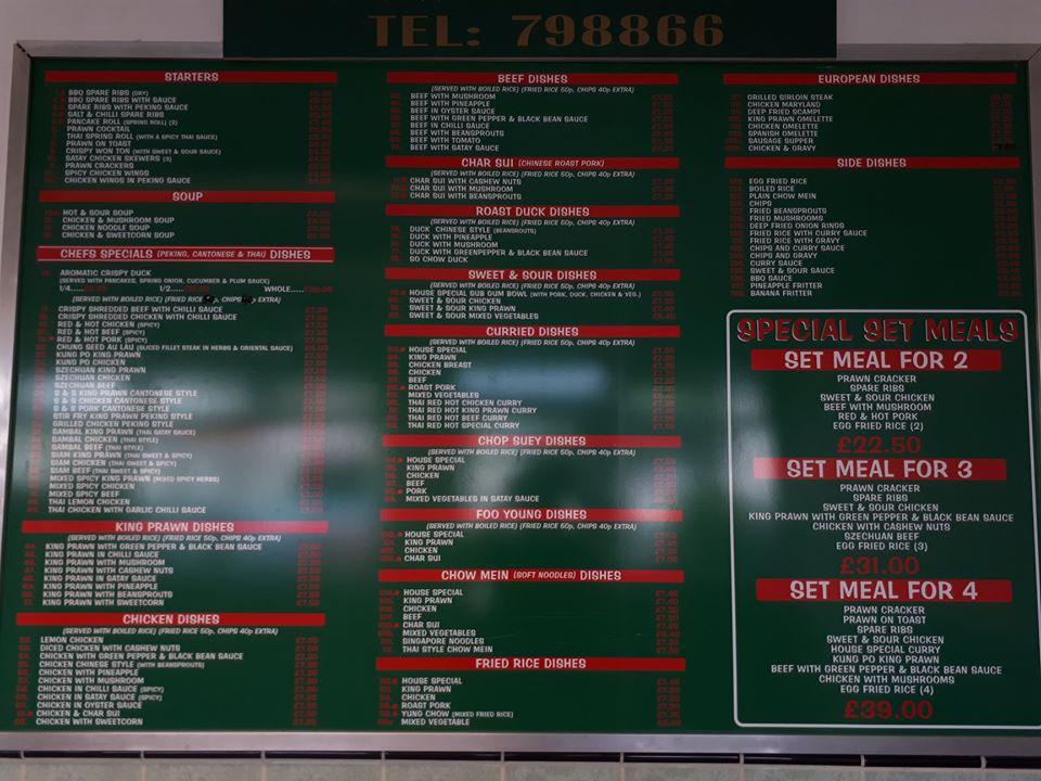 Menu at Magic Wok Takeaway fast food, Inverness