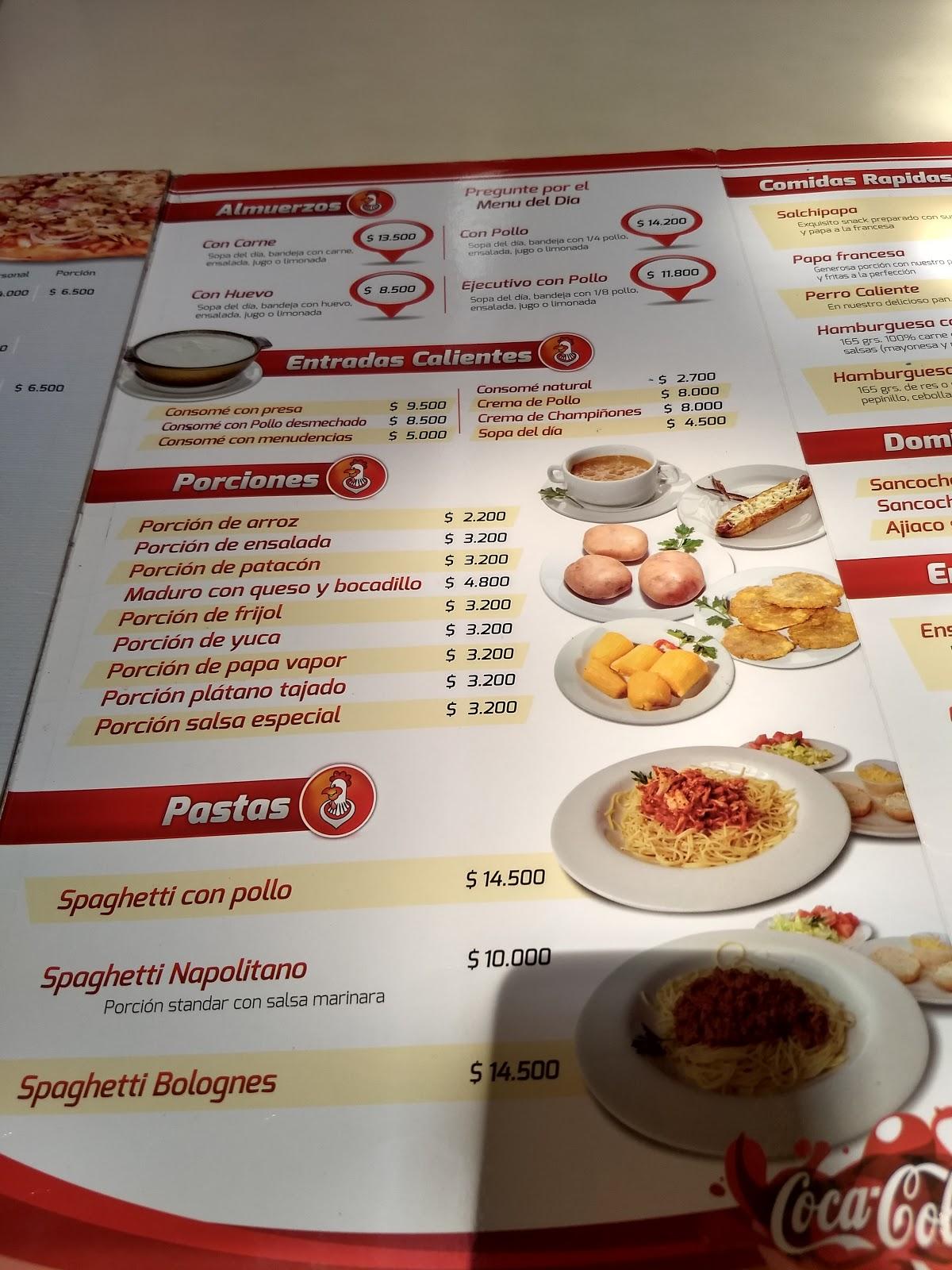 Menu at Mister Pollo Norte restaurant, Pasto, Cra. 44B #19-56