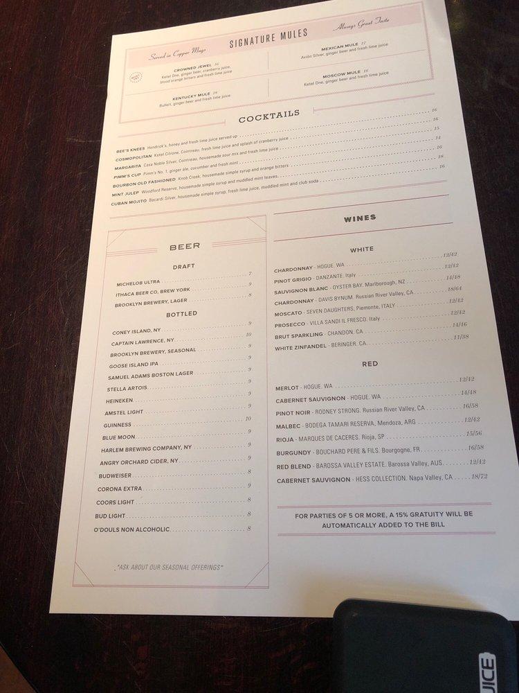 Menu at Broadway 49 pub & bar, West New York, Broadway
