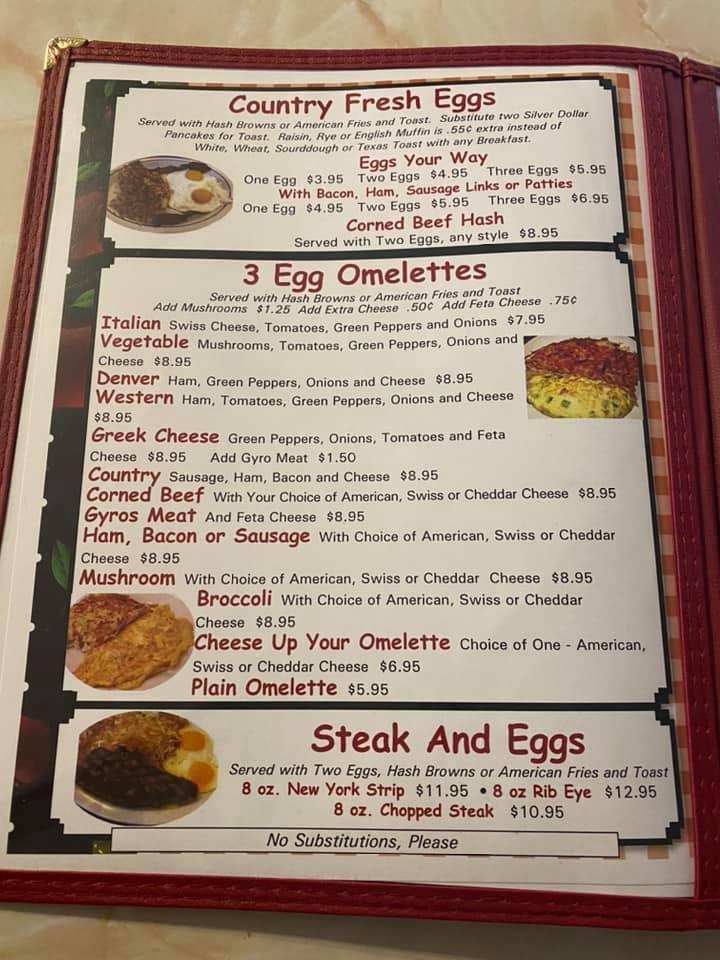 Menu at Red Apple Family Restaurant, Maryville