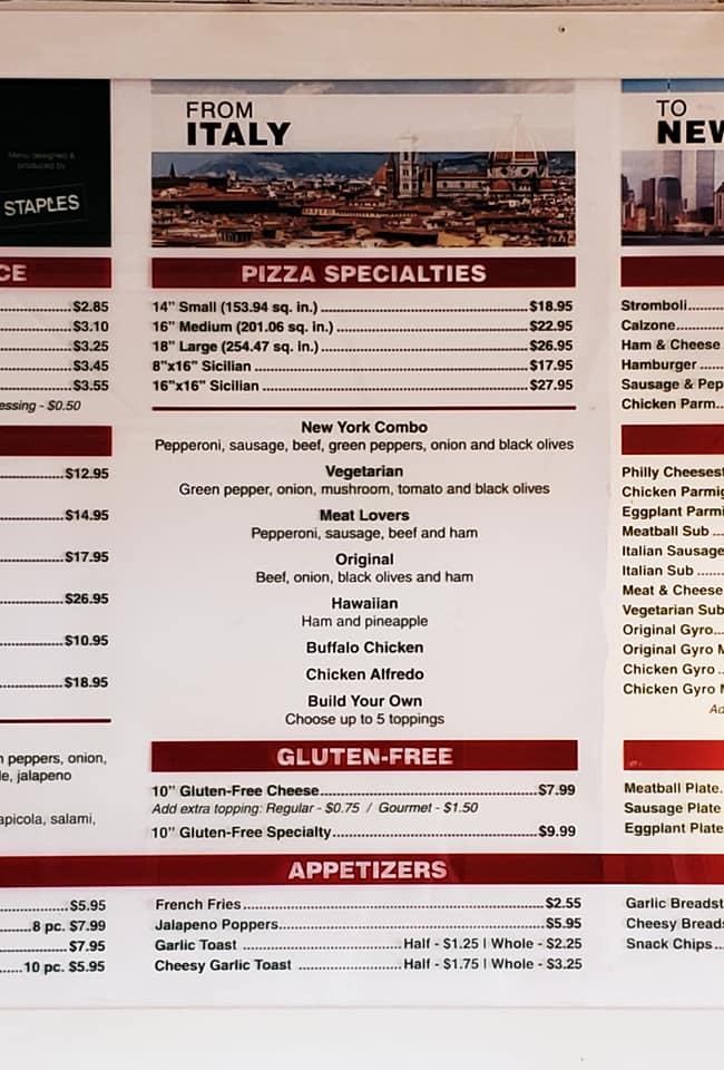 Menu at Leone Original Pizza pizzeria, Overland Park, Antioch Rd