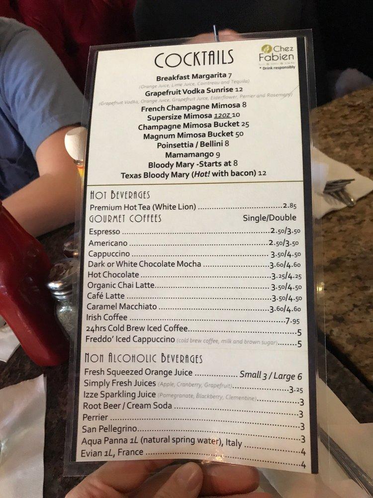 Menu at Main Street Bistro & Bakery, Grapevine, 316 S Main St