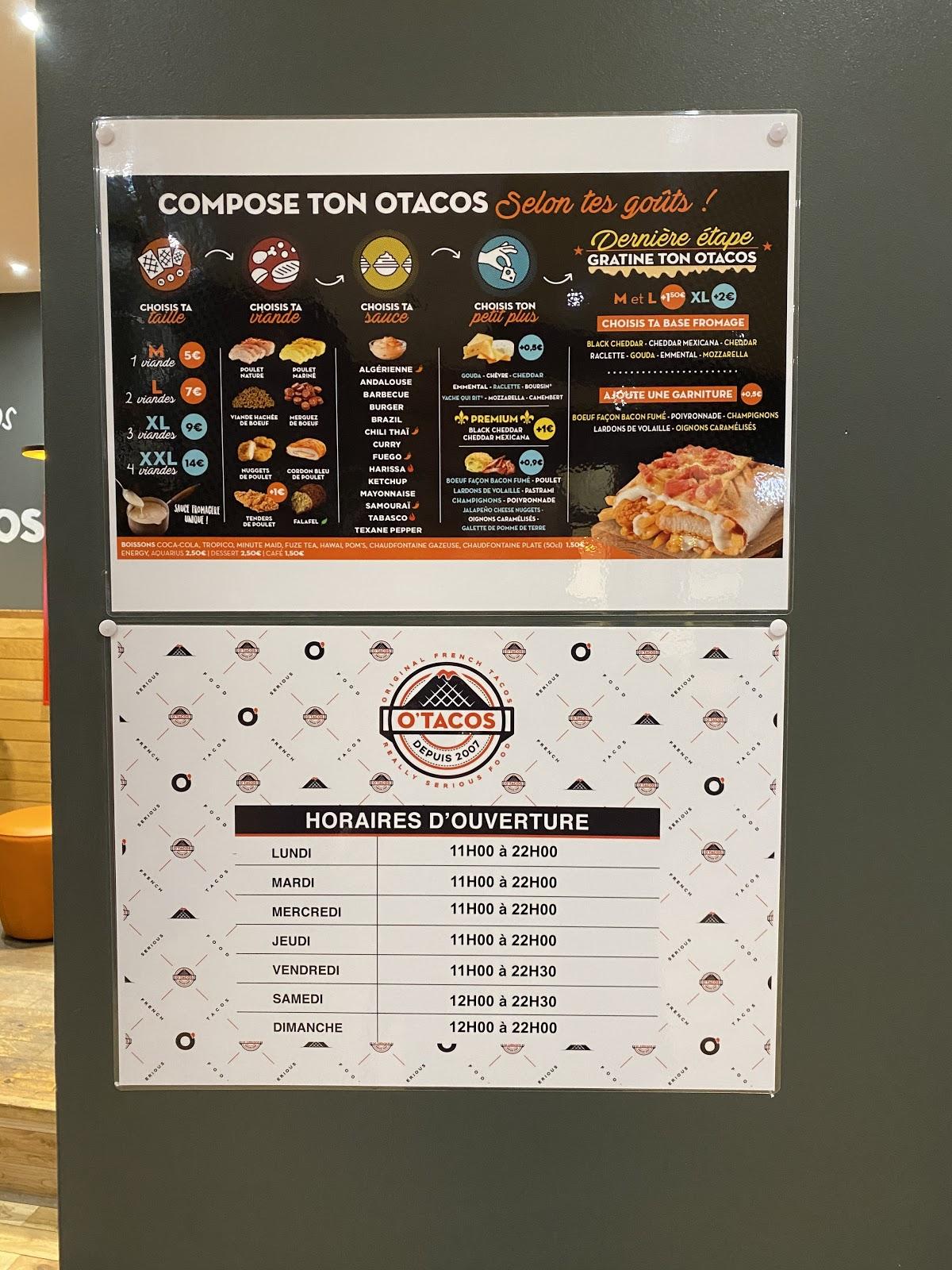 Menu au O'Tacos, Mons
