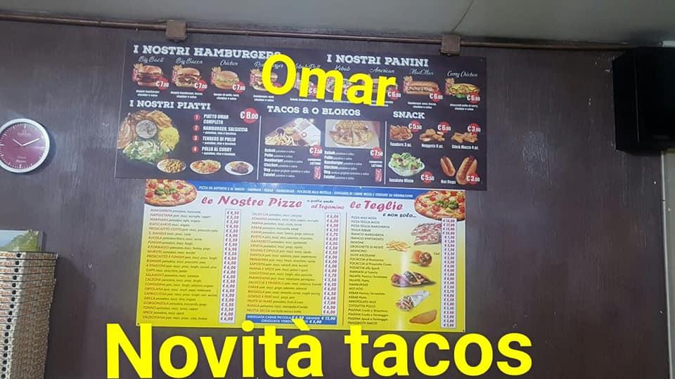 Menu at Pizzeria Kebab da Omar, Collegno