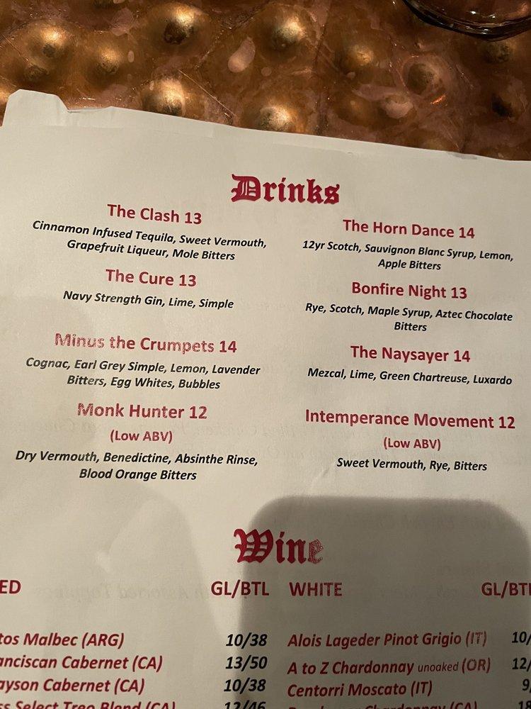 Menu at Fox & Hounds Tavern pub & bar, Clayton