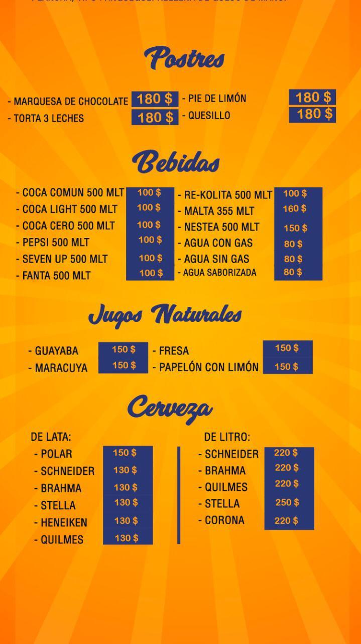 Menu at BUDARE FOOD. ¡Auténtica comida maracucha! restaurant, Buenos Aires
