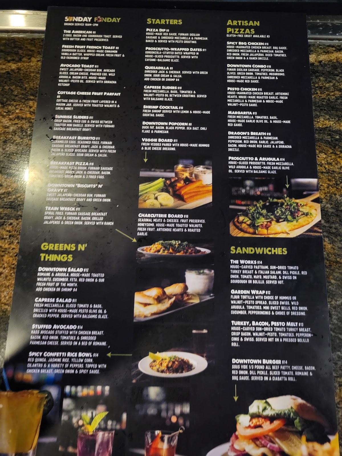 Menu at 1724 Downtown Bar & Grill, Redding