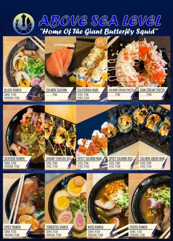 Menu at Above Sea Level - The One Dasma Place restaurant, Dasmariñas ...