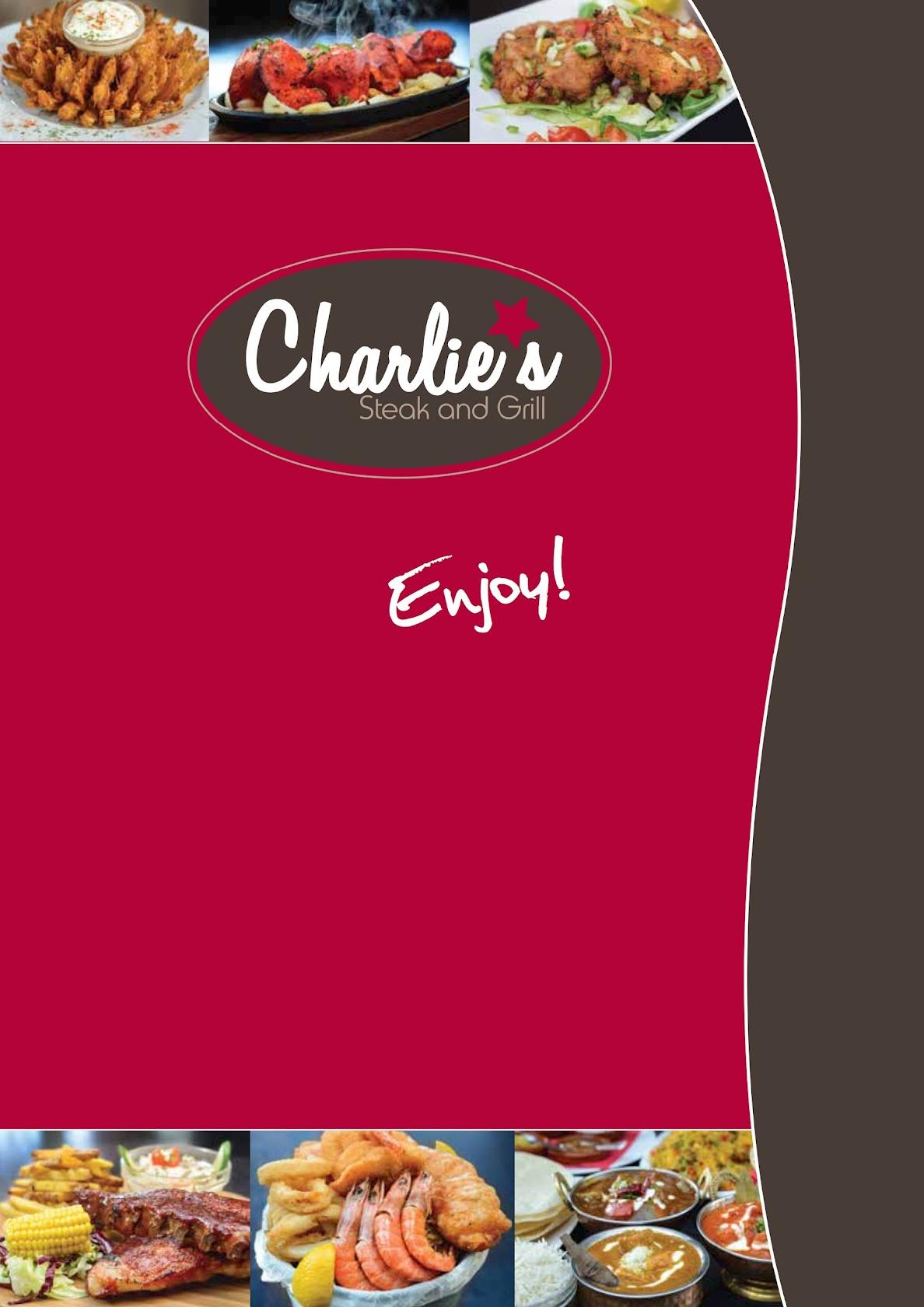Menu at Charlie's Steak House And Grill pub & bar, Gibraltar