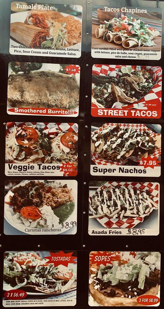 Carta del restaurante El Chapin, Colorado Springs, E Fillmore St
