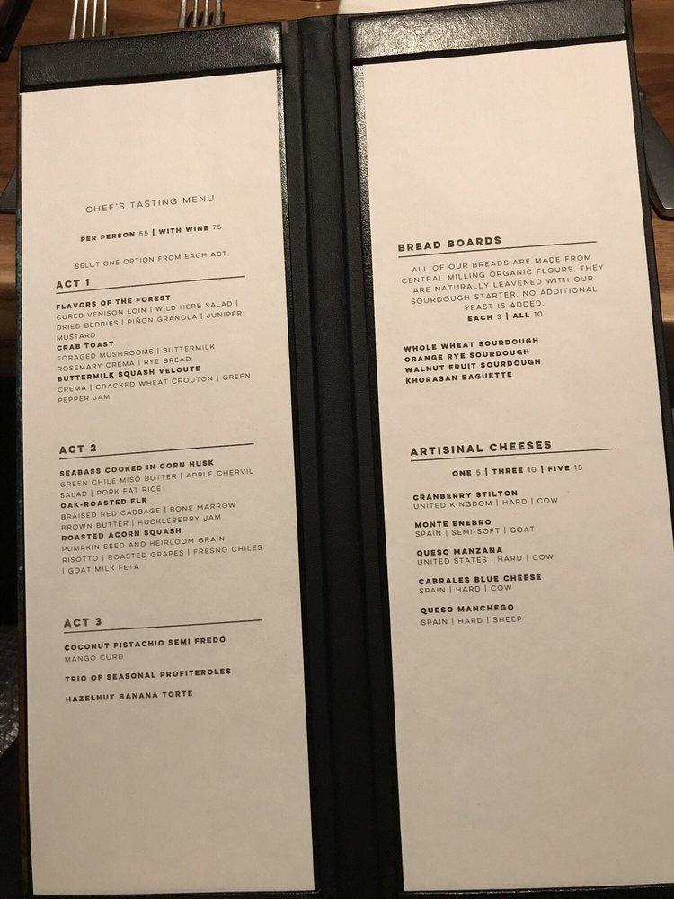 Menu at Level 5 pub & bar, Albuquerque