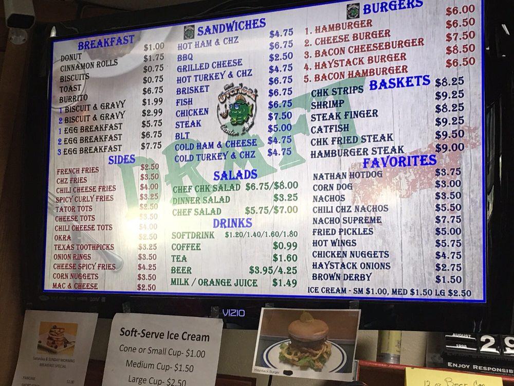 Menu at Overlook Cafe, Canton