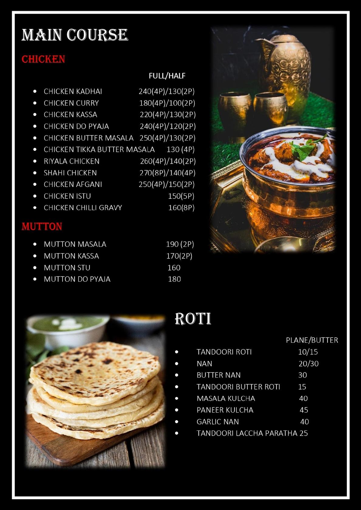 Menu at SUFI'S BIRYANI, Khagaria