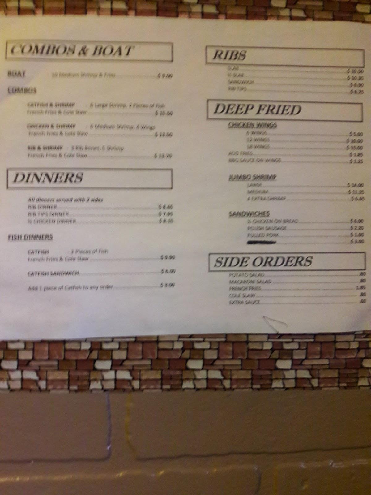Menu At Ann s Bar B Que Toledo