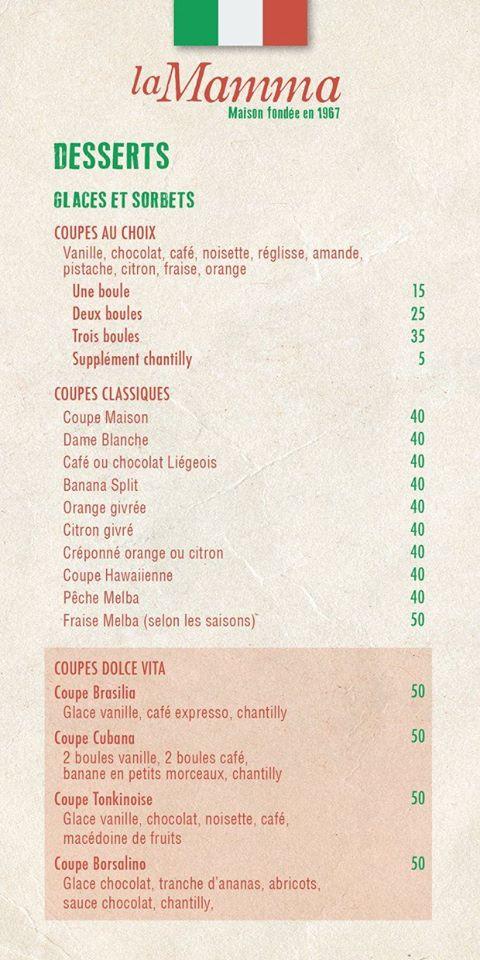 Speisekarte von La Mamma’s Pizza, Rabat