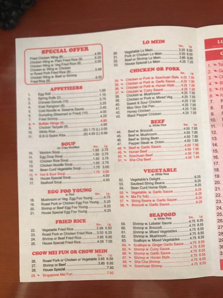 Menu at C J Supreme Buffet restaurant, Perry