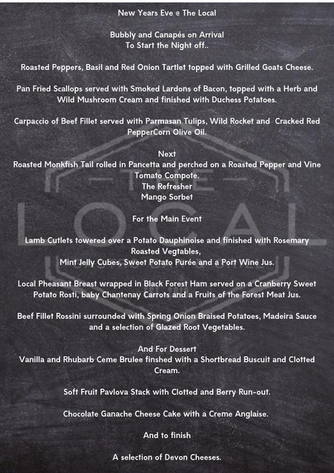 Menu at The Local Gastro Bar And Grill, Paignton