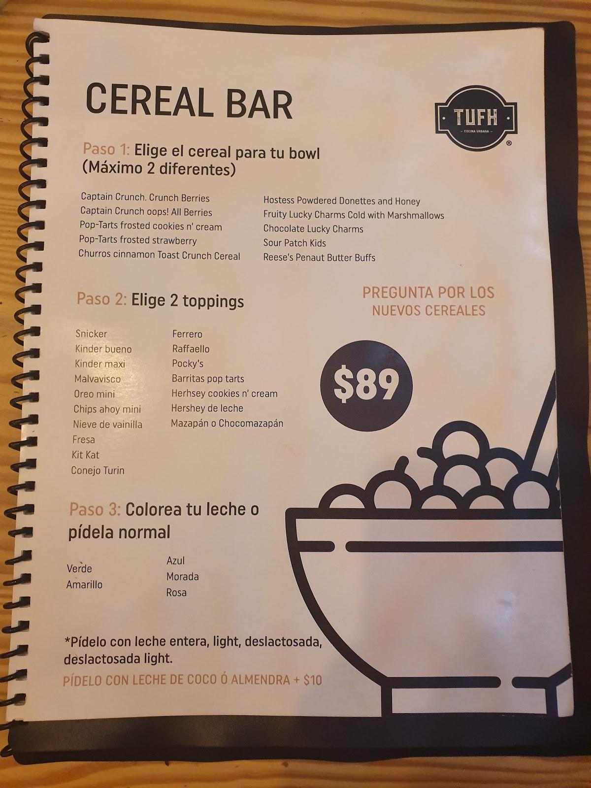 Carta del restaurante Tufh Cocina Urbana (Suc. Centro), Aguascalientes