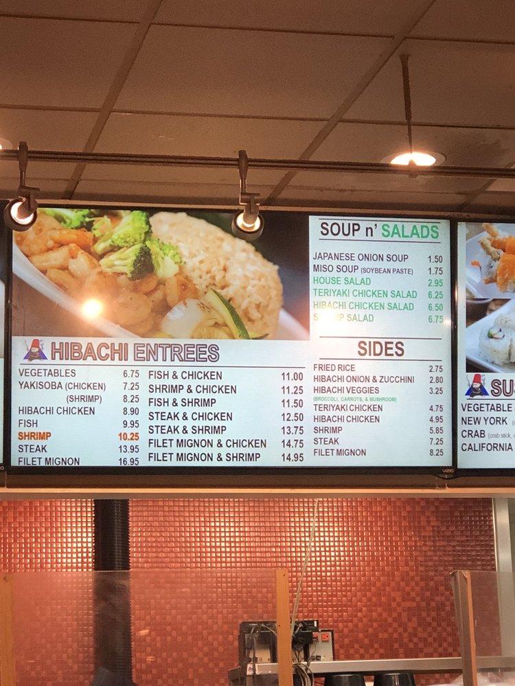 Menu at Miyabi Jr. Express restaurant, Fayetteville