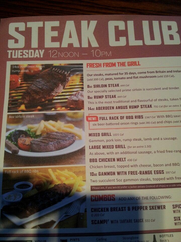 Menu at The Commercial Hotel - JD Wetherspoon pub & bar, Accrington