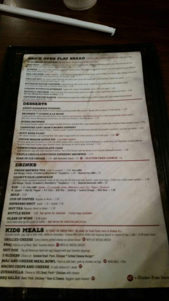 Menu at Bubba-Q's BBQ, Ottumwa, N Quincy Ave