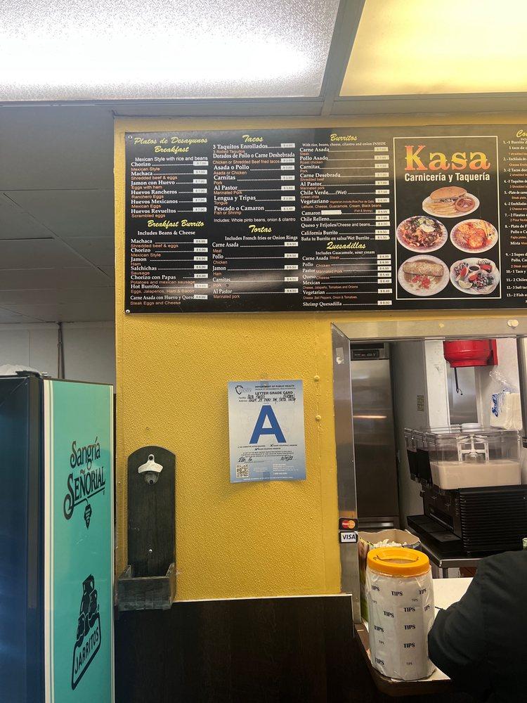 Menu at Kasa Market & Taco Shop restaurant, Yucca Valley